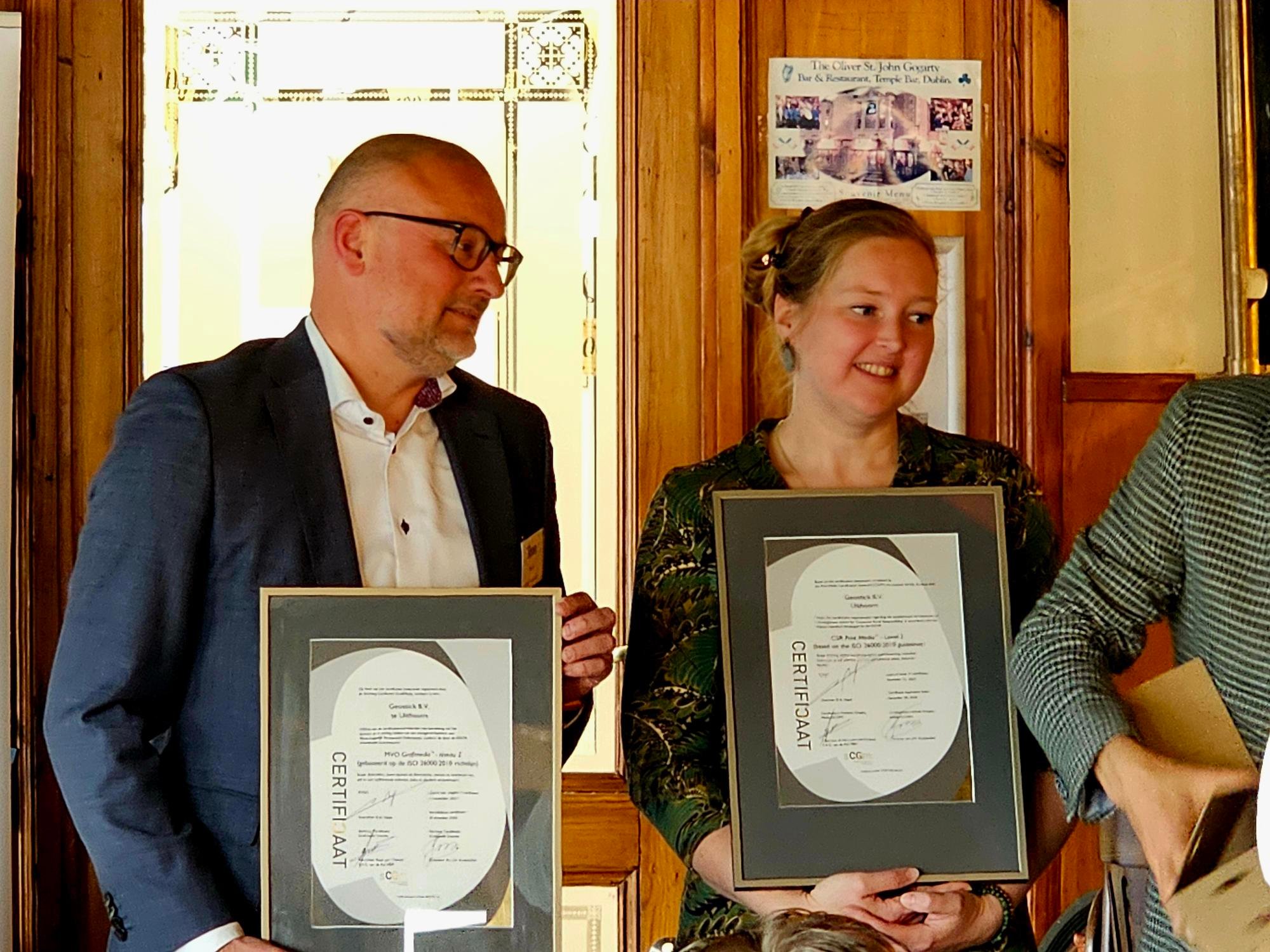 Geostick ontvangt ISO-26000 certificaat