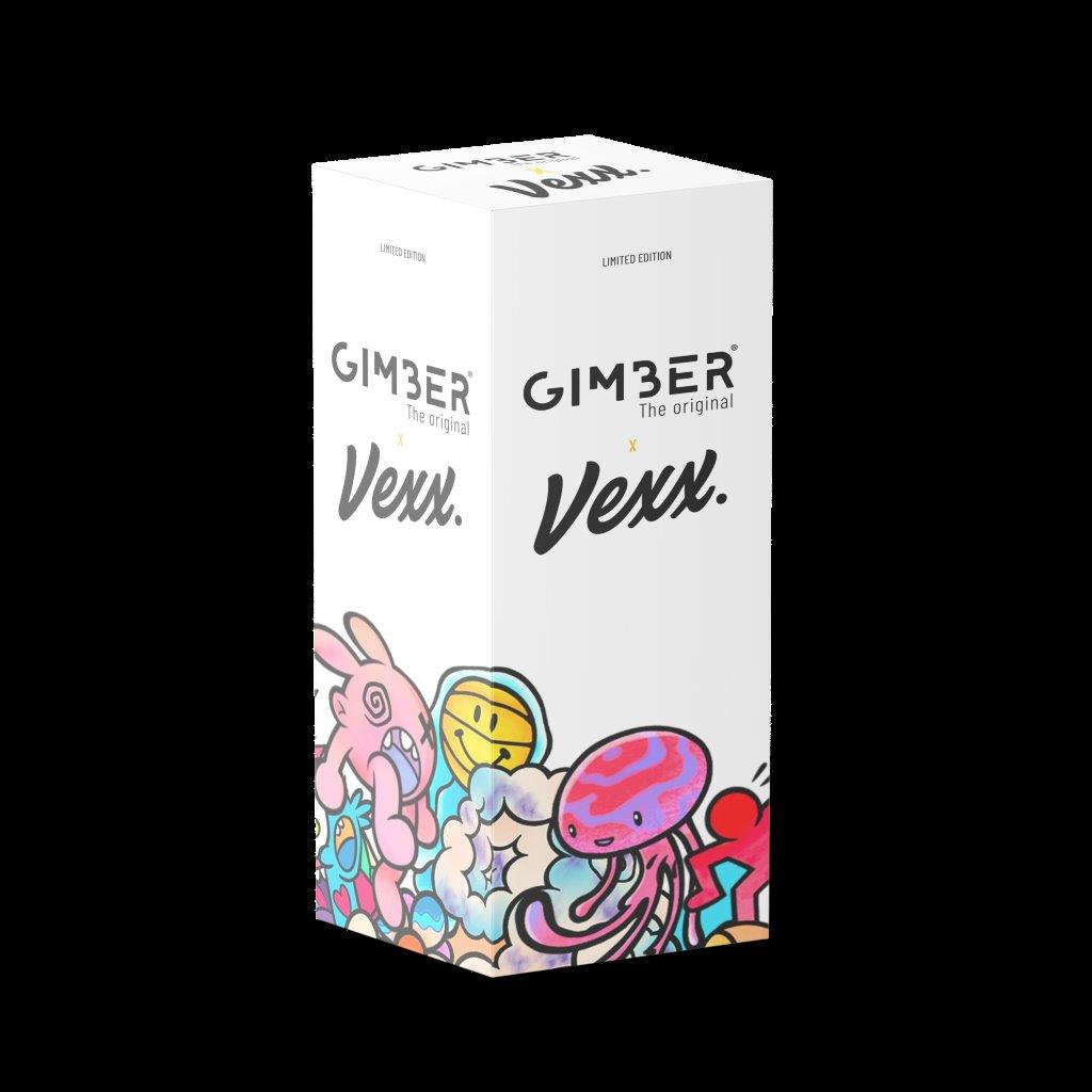 Vexx geeft Gimber fles een doodle-art style