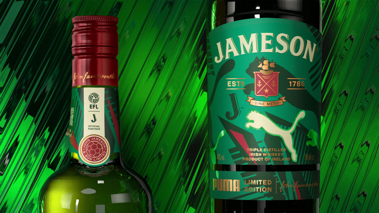 Jameson en Puma lanceren gezamenlijke limited edition-fles