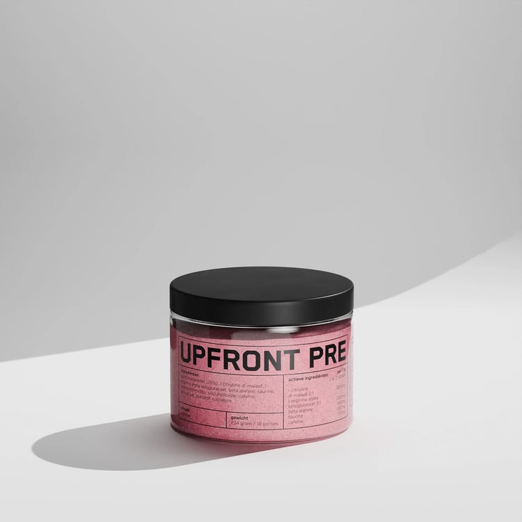 Productverpakking van Upfront: designverhaal in ontwikkeling